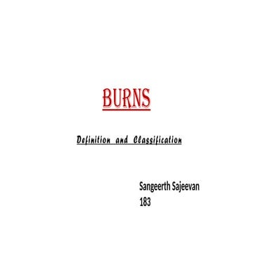 burns-classification- surgery mbbs third year | PPTX