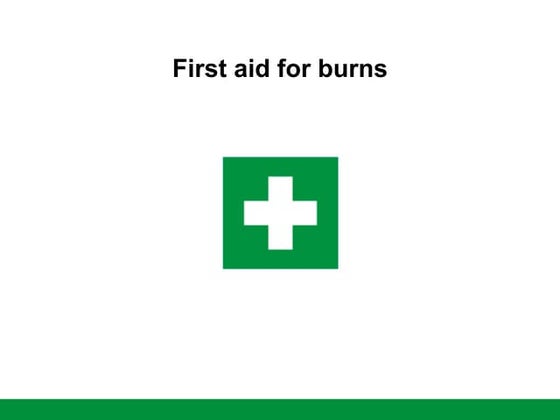 Burns first aid | PPTX