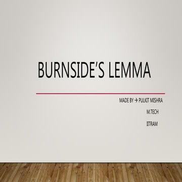 Burnside’s lemma | PPTX