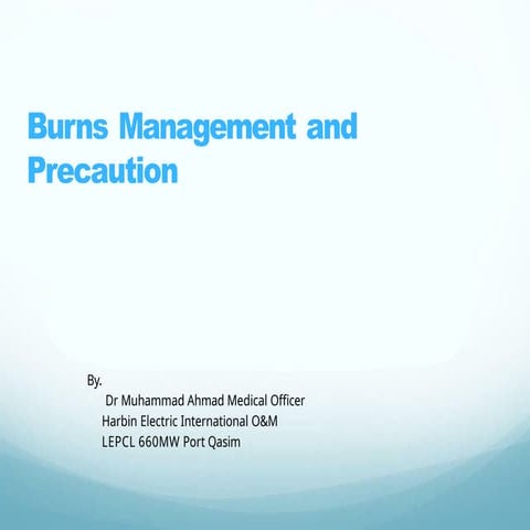 Burns Management and precautions.pptxBurns Management and precautions.pptx