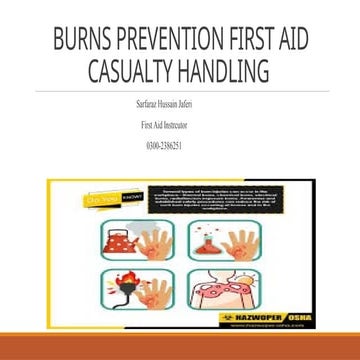 BURNS PREVENTION FIRST AID CASUALTY HANDLING.pptx