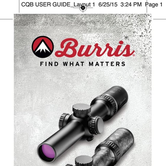 Burris RT-6 RifleScope Instruction Manual | Optics Trade | PDF