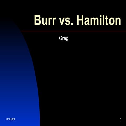 Burr hamilton duel | PPTX