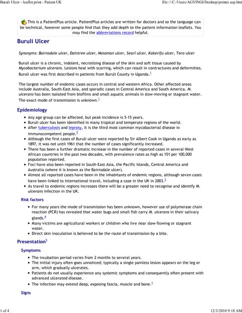 buruli ulcer | DOCX