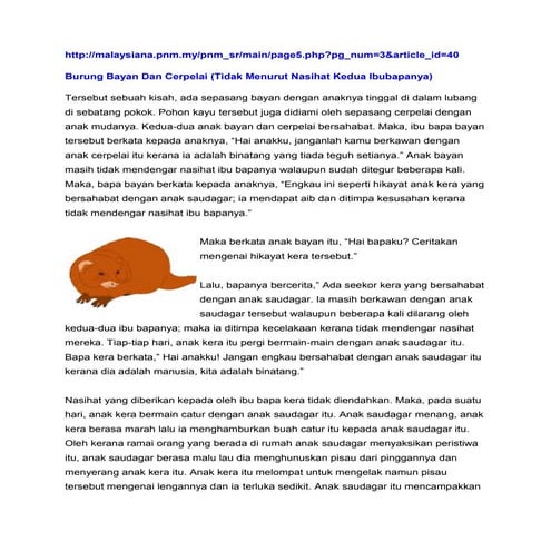 Burung bayan dan cerpelai | PDF