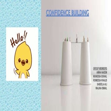 Confidence Building | PPT