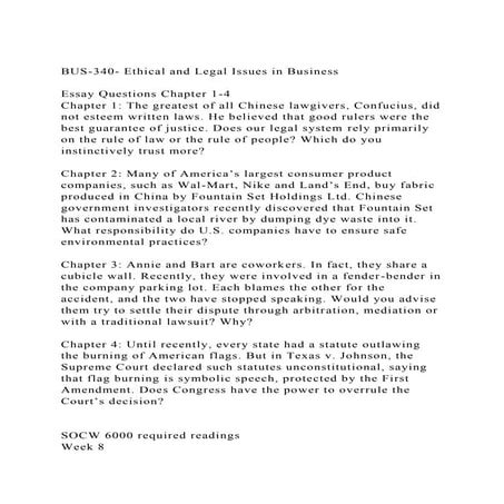 BUS-340- Ethical and Legal Issues in BusinessEssay Questions C.docx