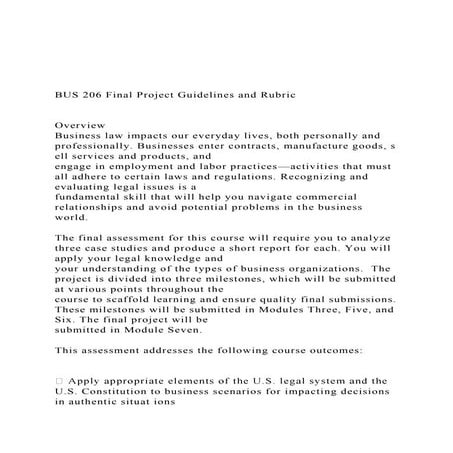 BUS 206 Final Project Guidelines and Rubric Overview .docx