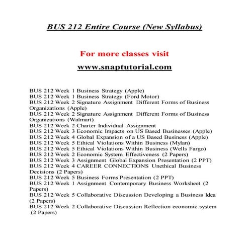 Bus 212 Education Redefined-snaptutorial.com