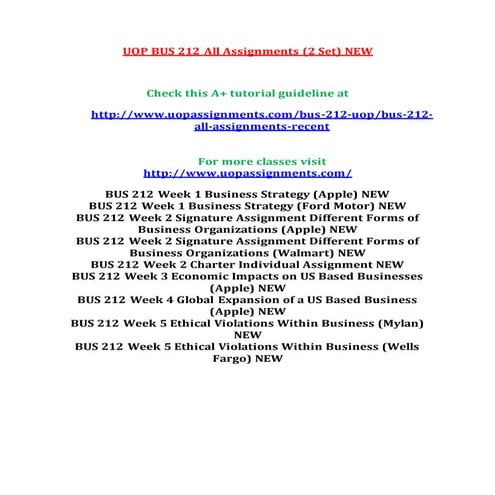BUS 212 Effective Communication/tutorialrank.com