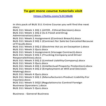 Bus 311 entire course | DOCX