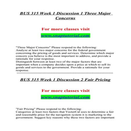 Bus 315 Effective Communication / snaptutorial.com