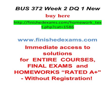 Bus 372 week 2 dq 1 new | PDF