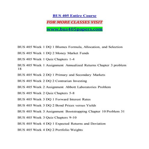 BUS 405 PAPERS Possible Is Everything / bus405papers.com