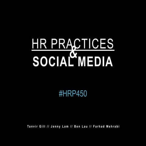 Bus450 Social Media Human Resource Management | PPT