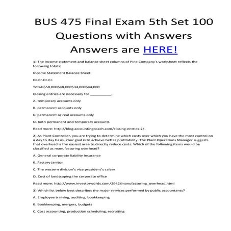 Law 531 final exam answers are here | DOCX