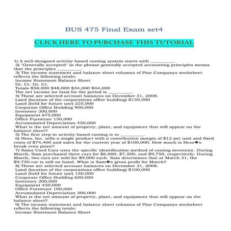 Bus 475 final exam answers | DOCX