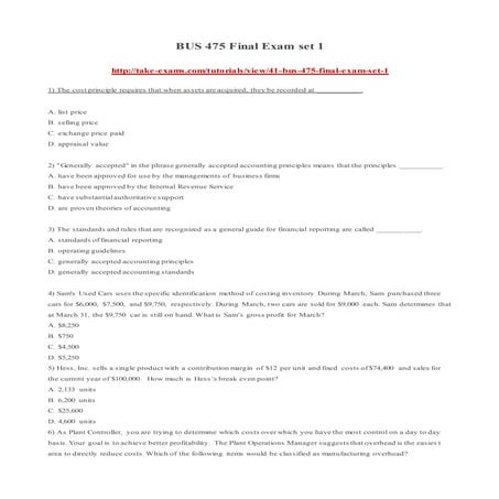 Bus 475 final Exam best solution http://take-exams.com/tutorials/view/41-bus-475-final-exam-set ...