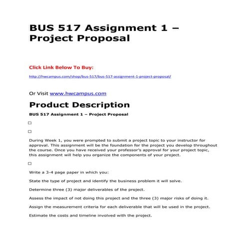 517 assignment 1 – project proposal | PDF