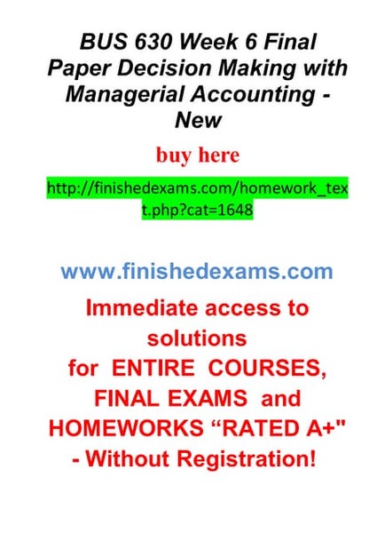 Decision Making with Managerial AccountingDue to varying busin.docx Decision Making with Managerial AccountingDue to varying busin.docx