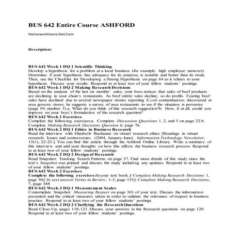 Bus 642 entire course ashford | PDF