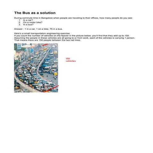 Bangalore - the Bus as a solution. | DOC