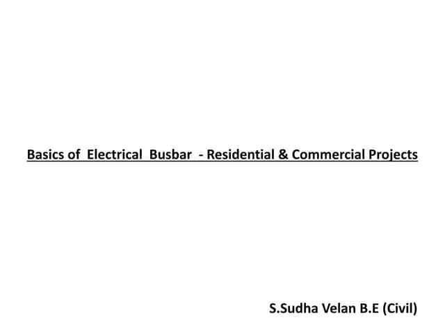 Electrical bus bar and its types | PDF