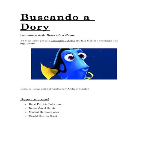 Buscando a dory | DOC