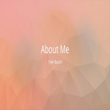 About Me Presentation for PR Practicum Portfolio | PPTX