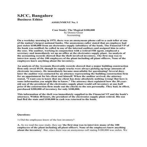 Ethics case studies | DOC