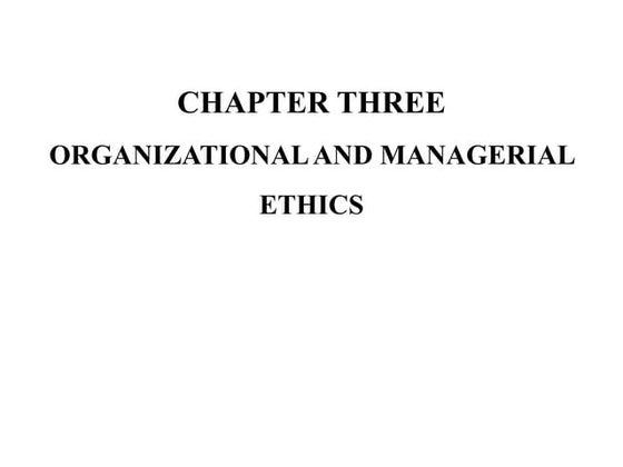 Ethics in management | PPT