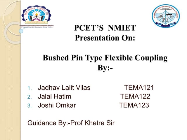 Bushed pin type flexible coupling | PDF