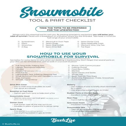Snowmobile Tool and Part Checklist Infograph | PDF