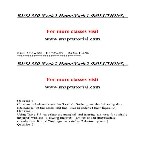BUSI 530 Education Redefined / snaptutorial.com