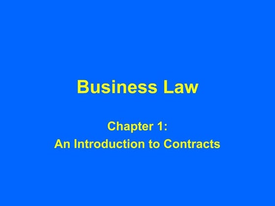 Contract law | PPT