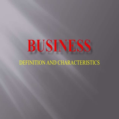 Introduction to business | PPTX