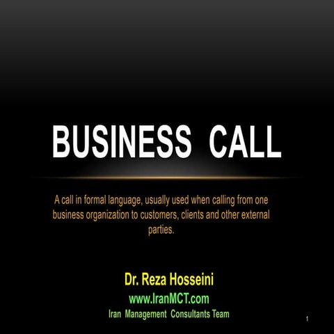 Business call contact | PPTX
