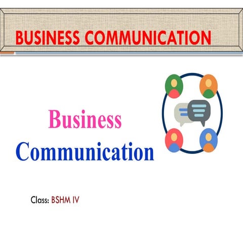 Business-Communication-Powerpoint presentation | PPTX