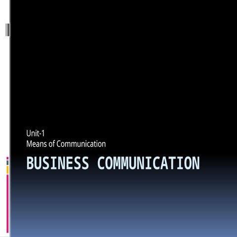 Business Communication Unit Powerpoint Presentation | PPT