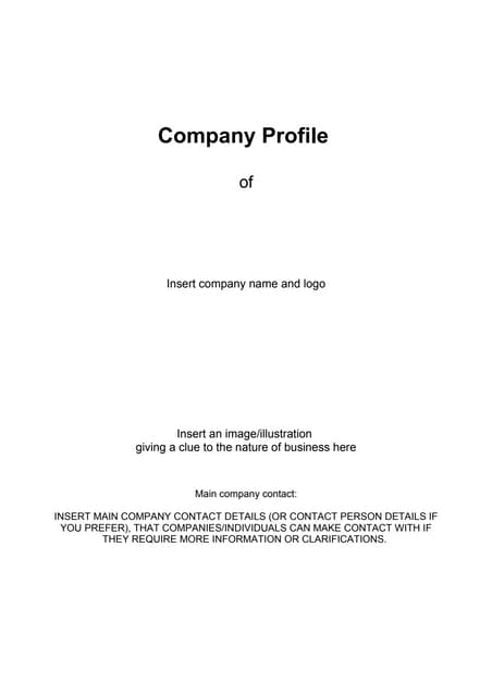 Company profile template | PDF