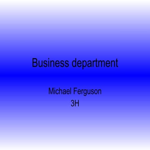 Business Department | PPT