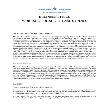 Business ethics | PDF