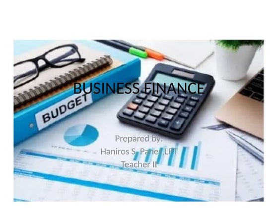 1. introduction to business finance | PPT