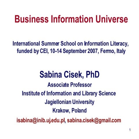 Business Information module1 | PPT