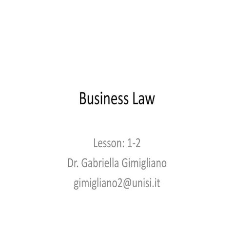 Business law-slides | PDF | Business | Business and Finance