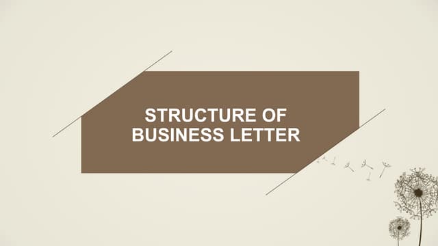 Business letters and different styles | PPTX