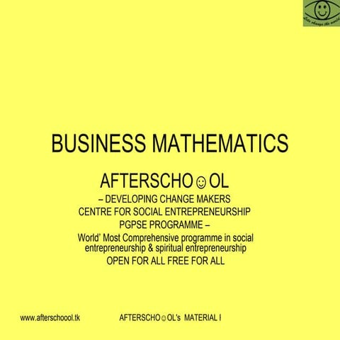 Business Mathematics 3 Nov | PPT | Free Download