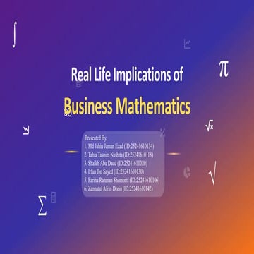 Business Math with real life aplication. | PDF