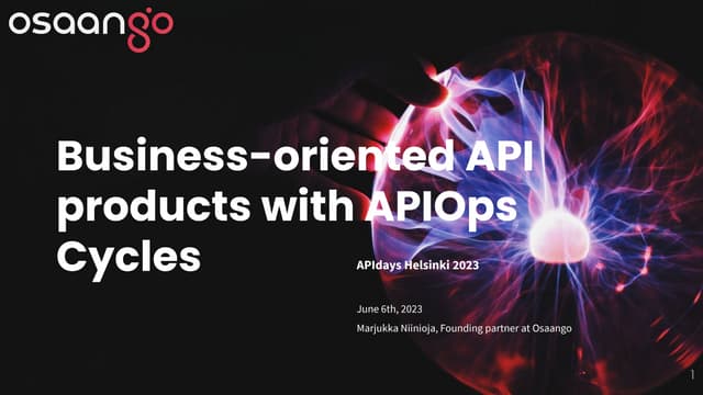 Apidays Helsinki And North 2023 Business Oriented Api Products With