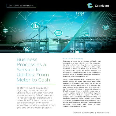Business Process as a Service for Utilities: From Meter to Cash | PDF